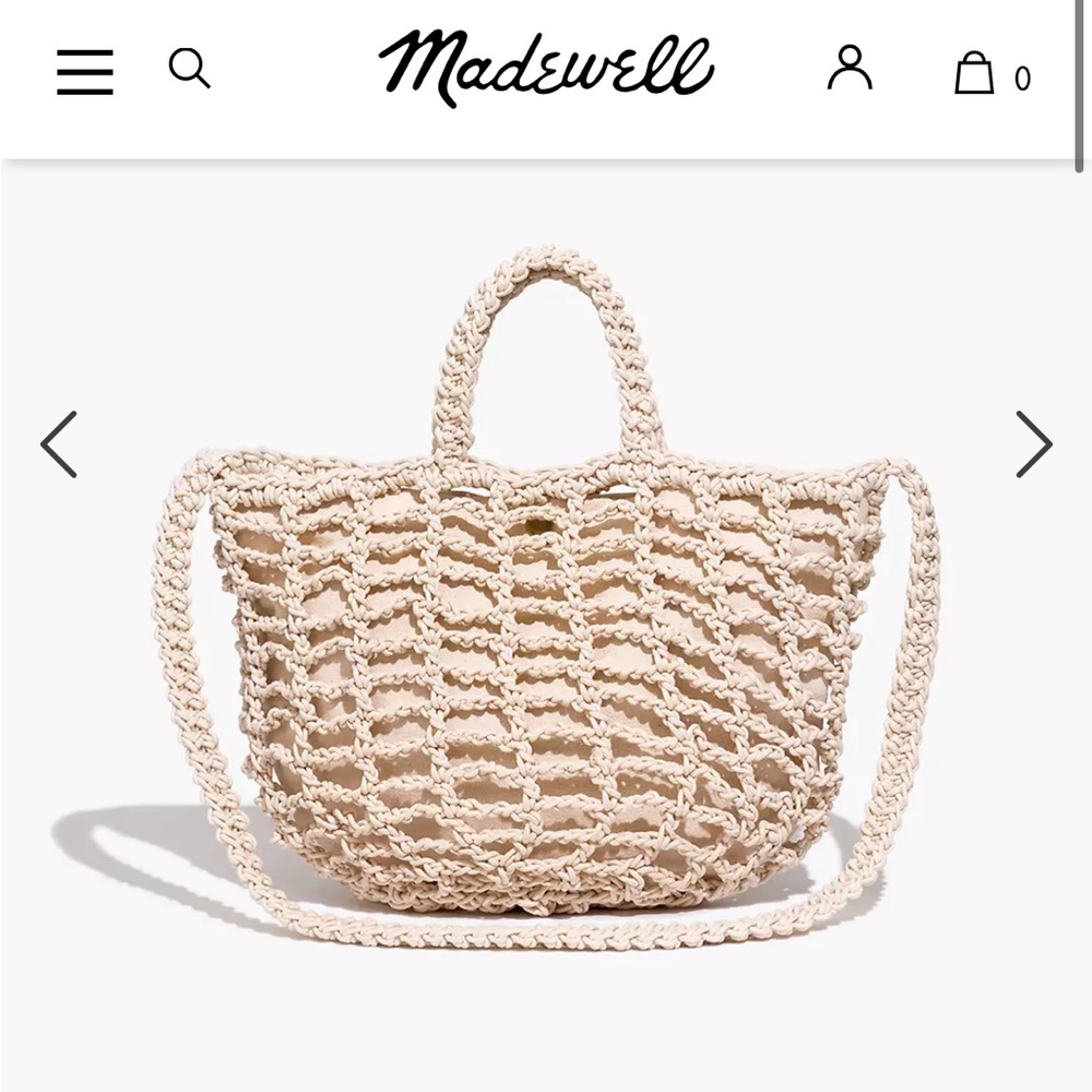 Madewell Crochet Rope Bag Cream - Gem